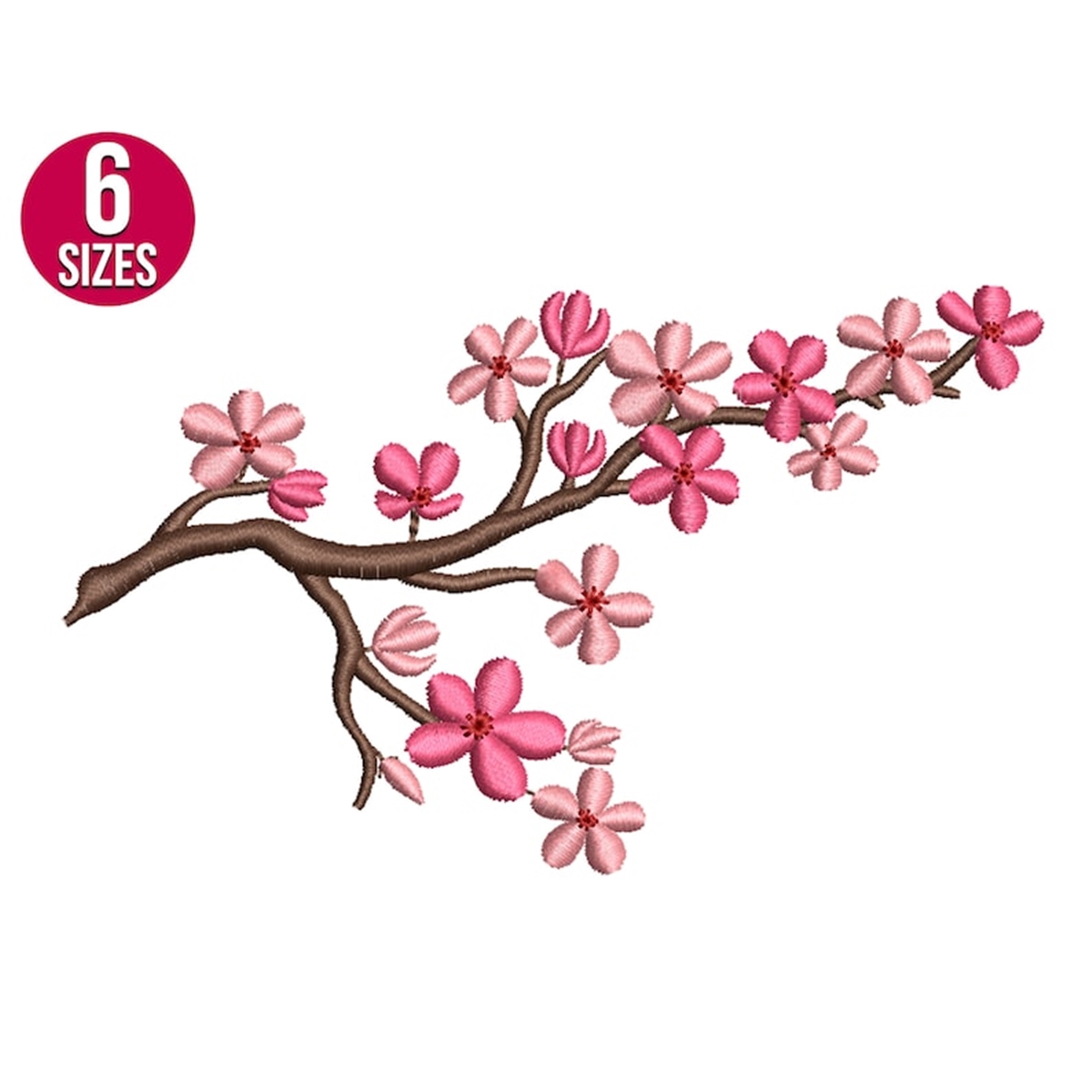 Cherry blossom embroidery design, Sakura flowers, Machine em | Inspire ...