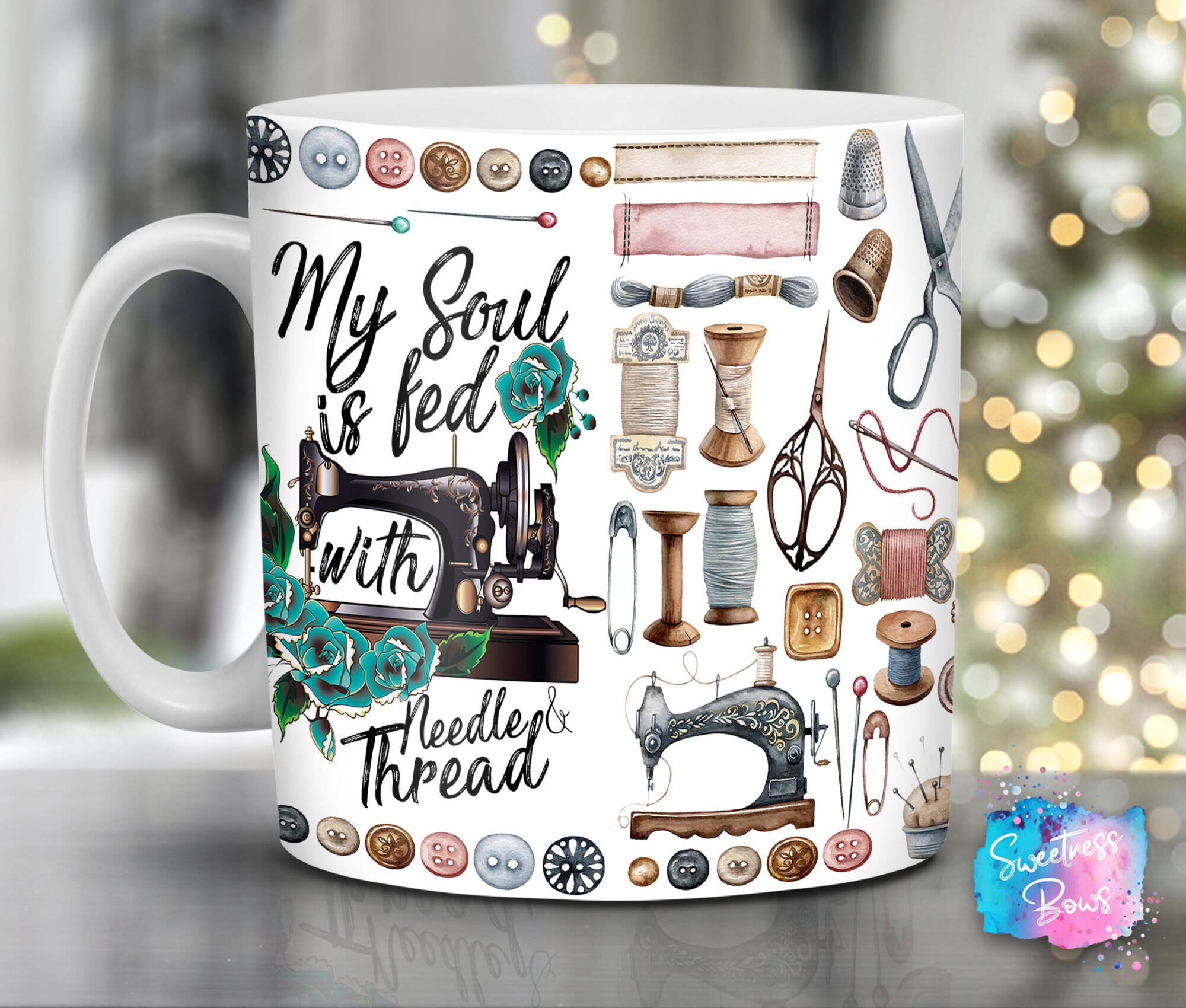 My Soul Is Fed With Needle And Thread Mug | Inspire Uplift