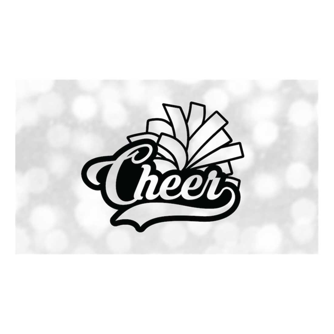 Sports Clipart: Pom and Word 'Cheer' with Swoosh Stripe Unde - Inspire ...