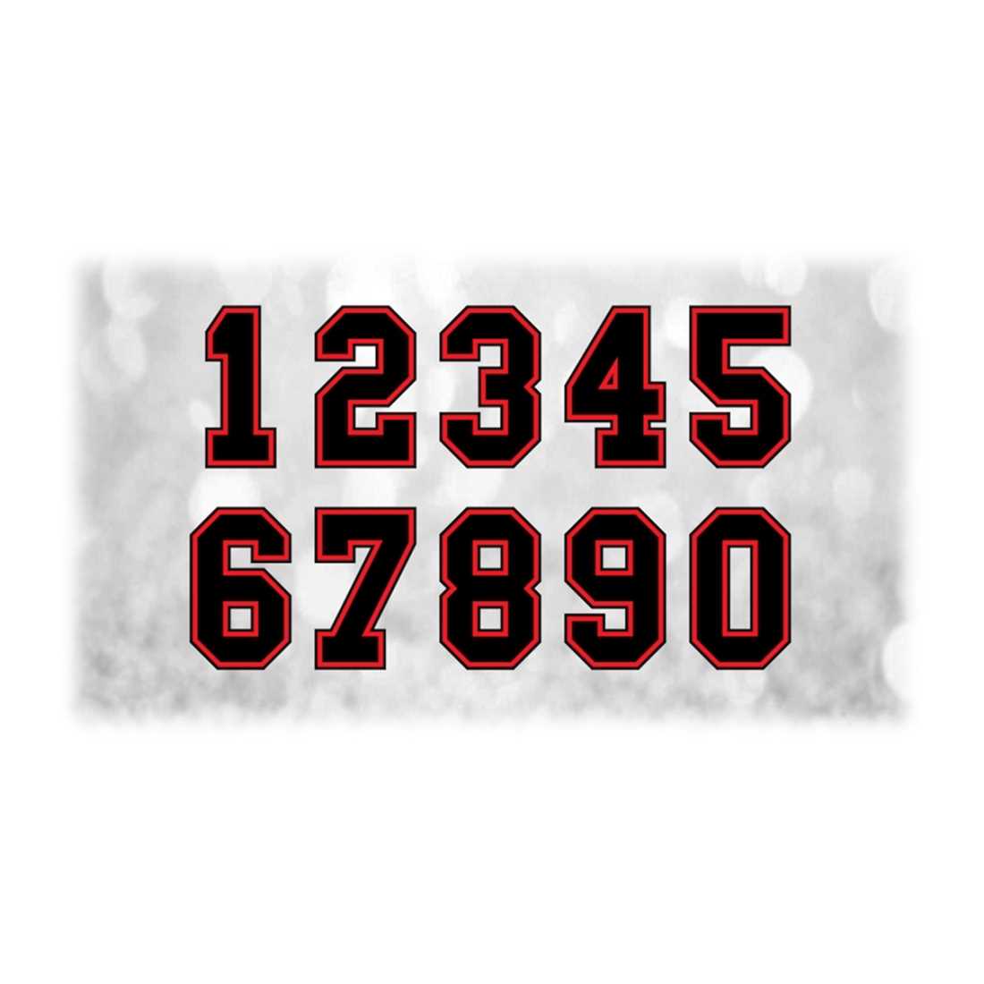 Sports: Jersey Number Templates Grouped on ONE Single Sheet | Inspire ...