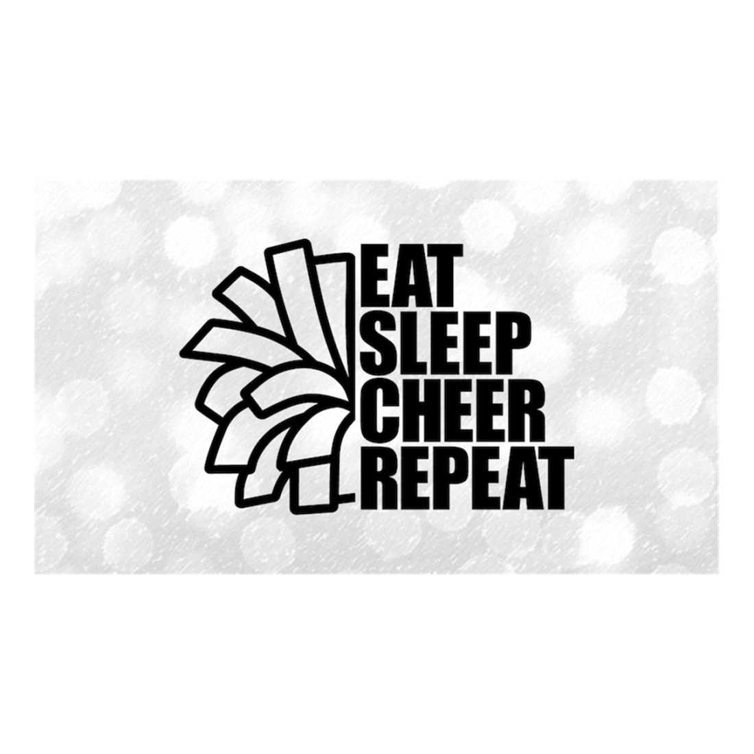 Sports Clipart: Cheerleader Words 'Eat Sleep Cheer Repeat' w | Inspire ...