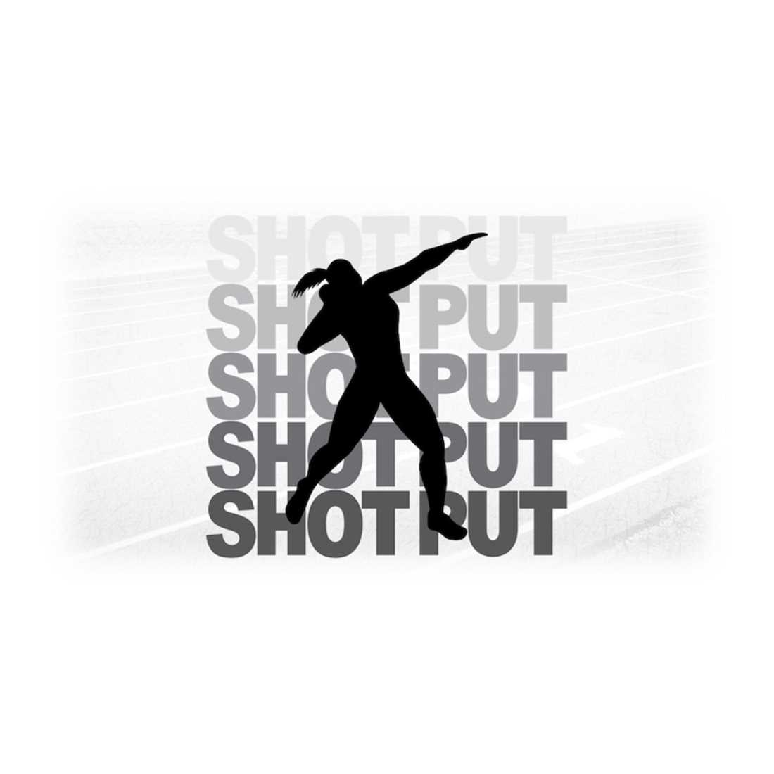 Sports Clipart: Track & Field - Gray Shaded Words 'Shot Put' | Inspire ...