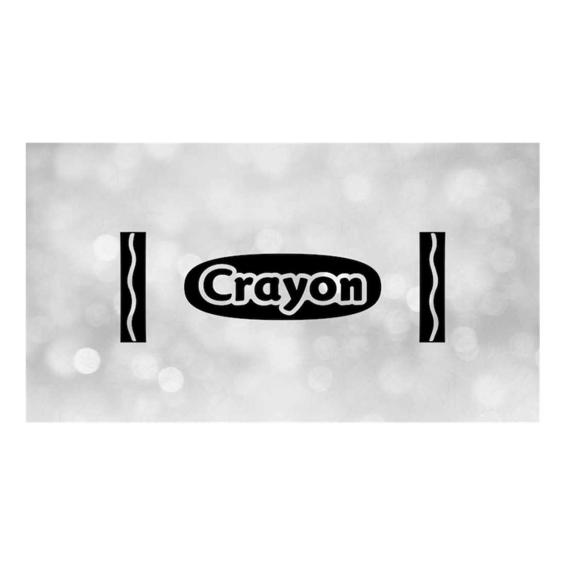 Word Clipart: Black Coloring Crayon Graphic with Word 'Crayo - Inspire ...