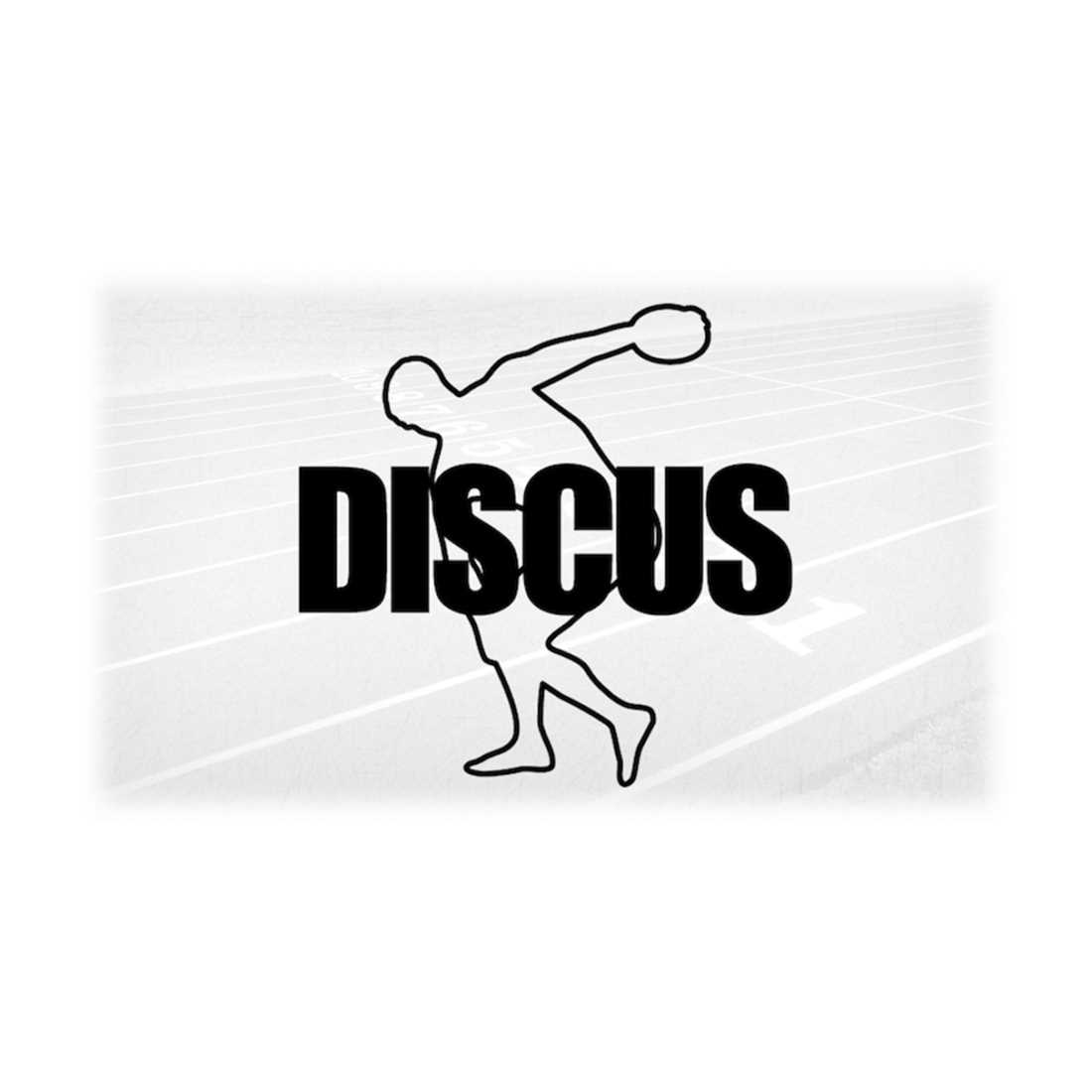 Sports Clipart: Black Track & Field Word 'Shot' with Male / - Inspire ...