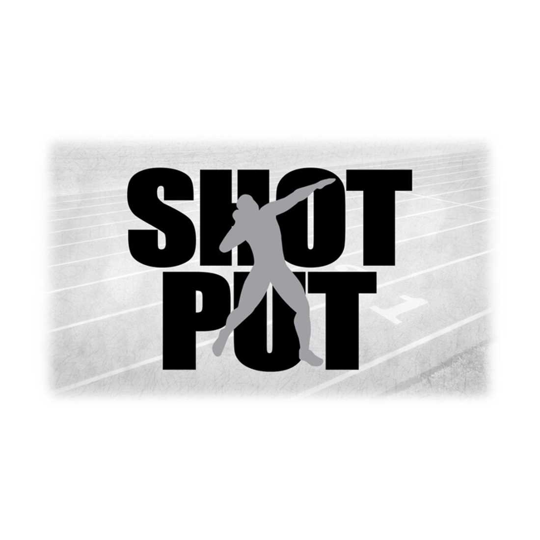 Sports Clipart: Track & Field - Bold Black Words 'Shot Put' | Inspire ...