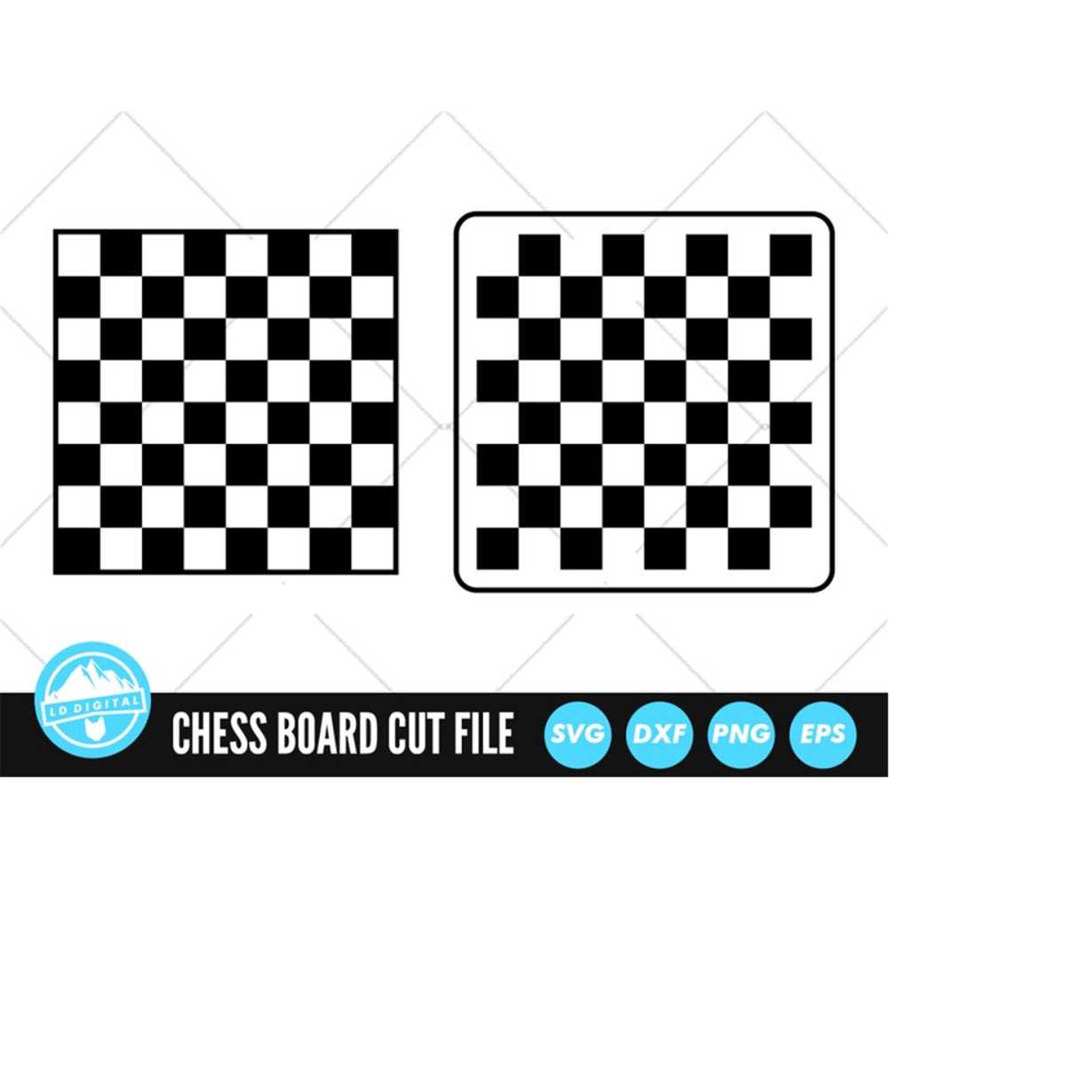 Chess Board SVG Files | Checkers Board Cut Files | Chess Boa - Inspire ...