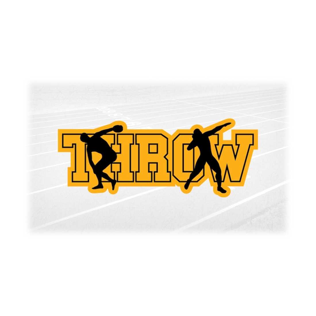 Sports Clipart: Track & Field Black Word 'THROW' with Male D - Inspire ...