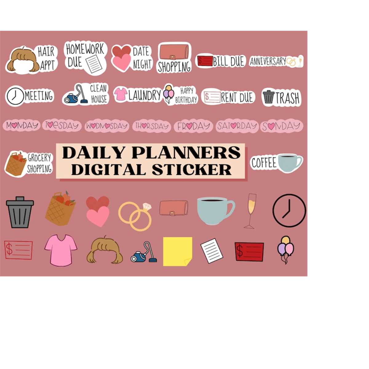 planner stickers svg - Inspire Uplift