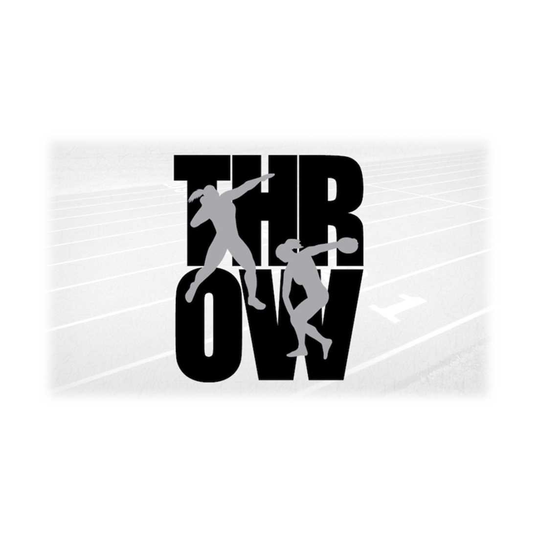 Sports Clipart: Black Track & Field Word 'THROW' w/ Gray Fe - Inspire ...