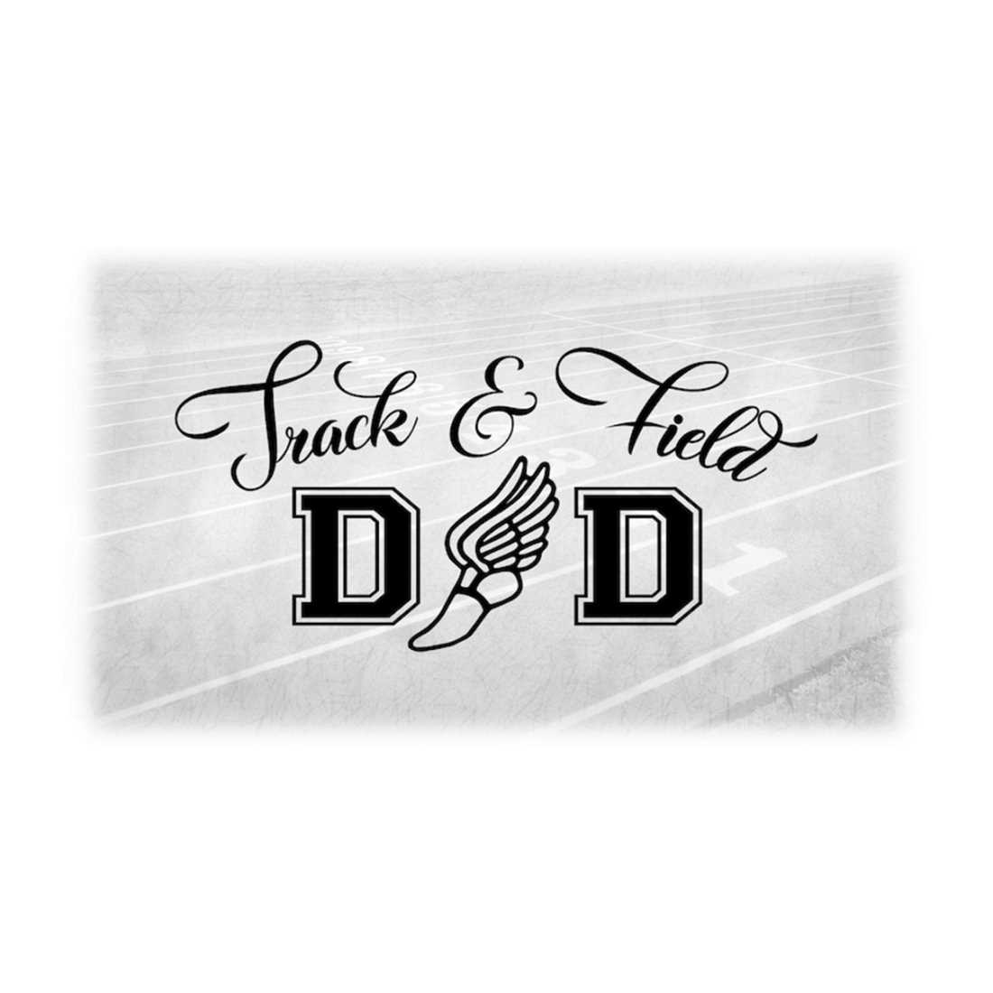 Sports Clipart: Arched Words 'Track & Field' in Fancy Script - Inspire ...