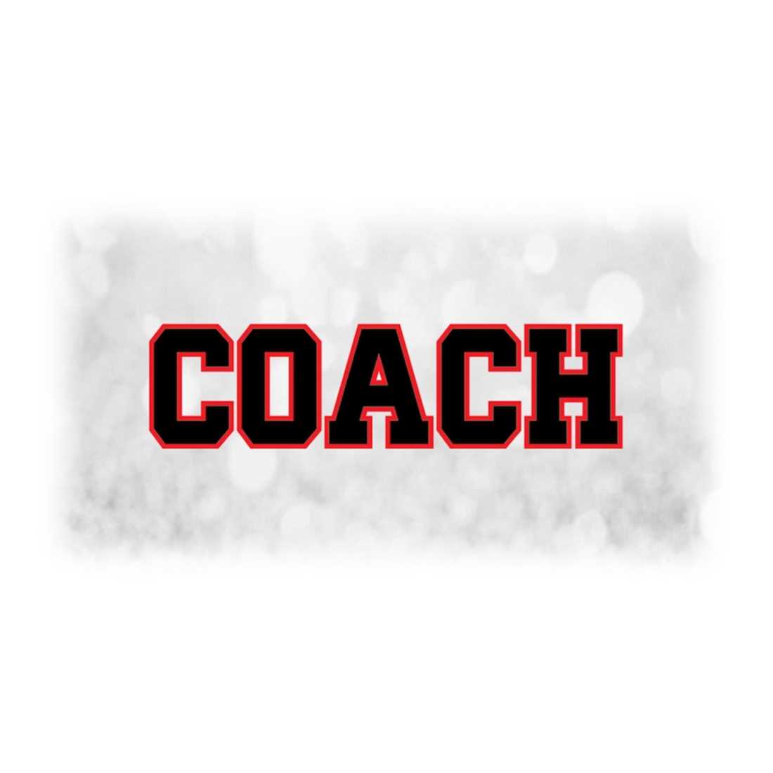 Sports Clipart: Black Word 'Coach' in Bold Collegiate Style - Inspire ...