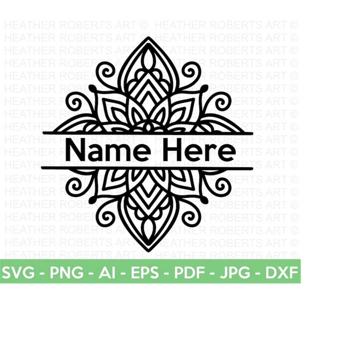 Mandala Split Monogram SVG, Mandala design, mandala for cric - Inspire ...