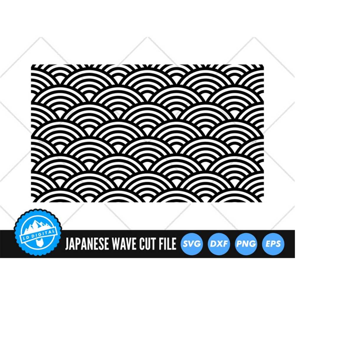 Japanese Wave Pattern SVG Files | Seamless Scallop Pattern C - Inspire ...