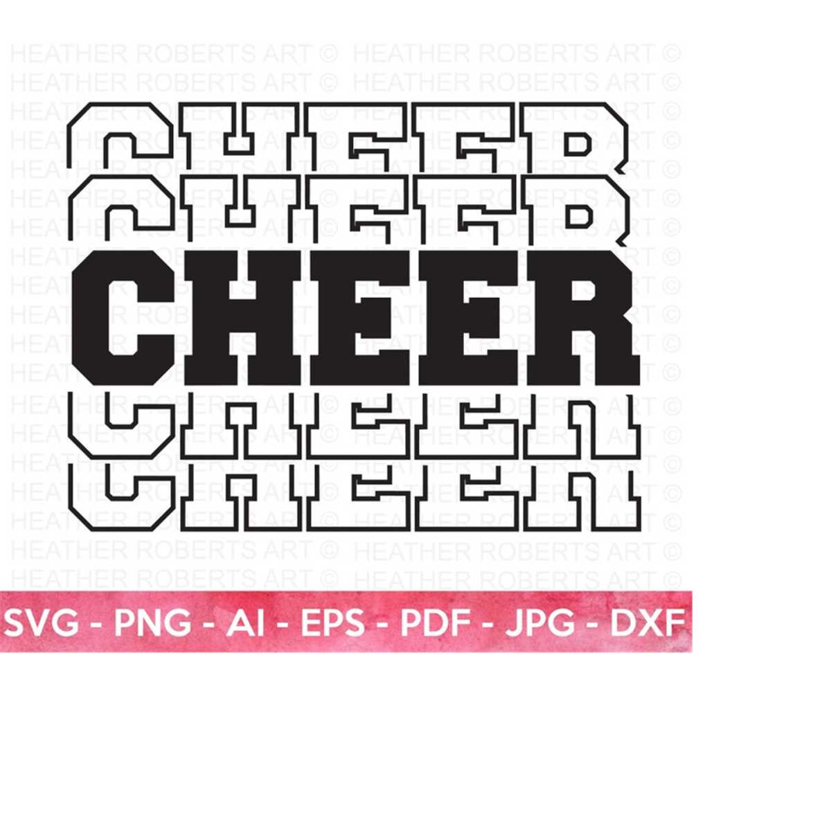 Cheer SVG, Stacked Cheer SVG, Cheerleading SVG, cheer team s | Inspire ...