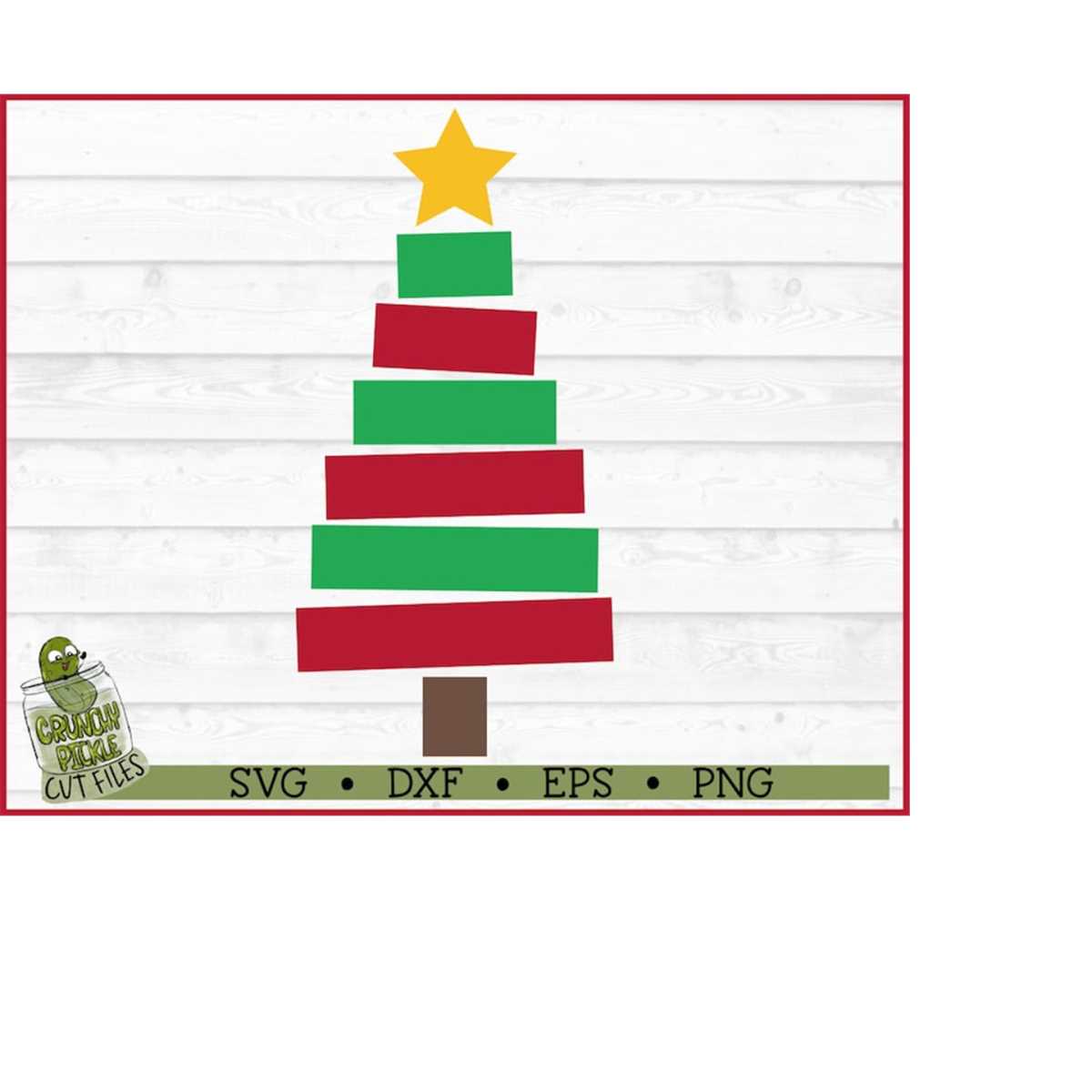 Christmas Tree Strips SVG File, dxf, eps, png, Holiday, Silh - Inspire ...