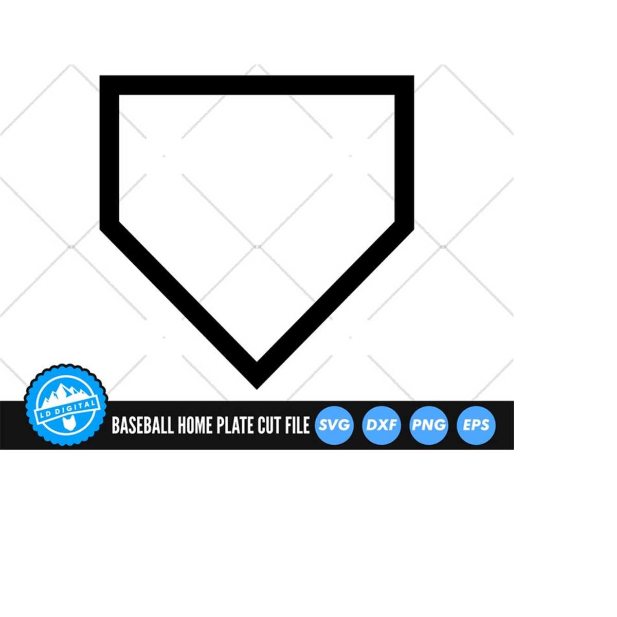 Baseball Home Plate SVG Files | Home Plate Monogram SVG Cut - Inspire ...