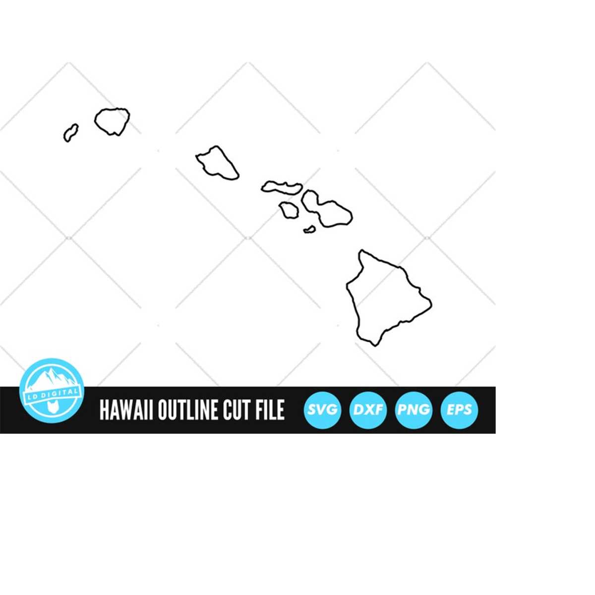 Hawaii Outline SVG Files | Hawaii Cut Files | United States - Inspire ...