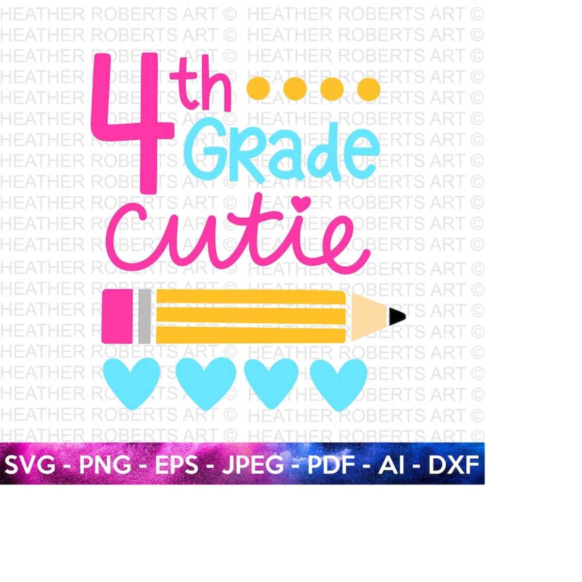 Fourth Grade Cutie SVG, Hello School SVG, Teacher svg, Schoo | Inspire ...