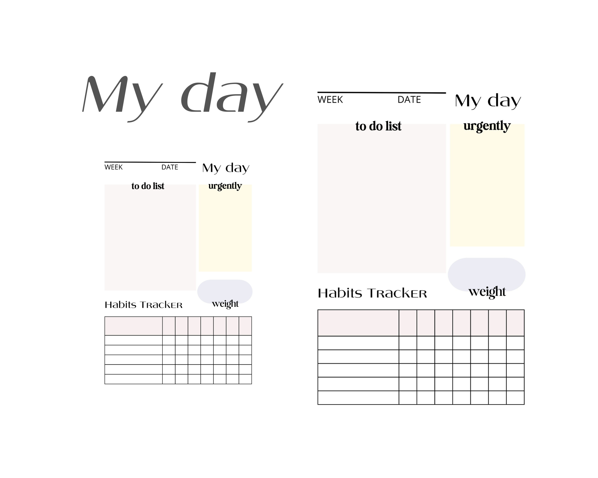My day, To do list, Goals, 12 week, Planner 12 Week.Printabl | Inspire ...