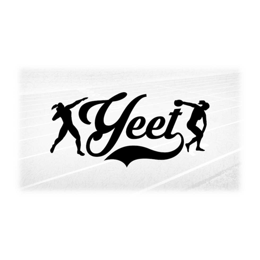 Sports Clipart: Black Word 'Yeet' in Baseball Style with Fem - Inspire ...