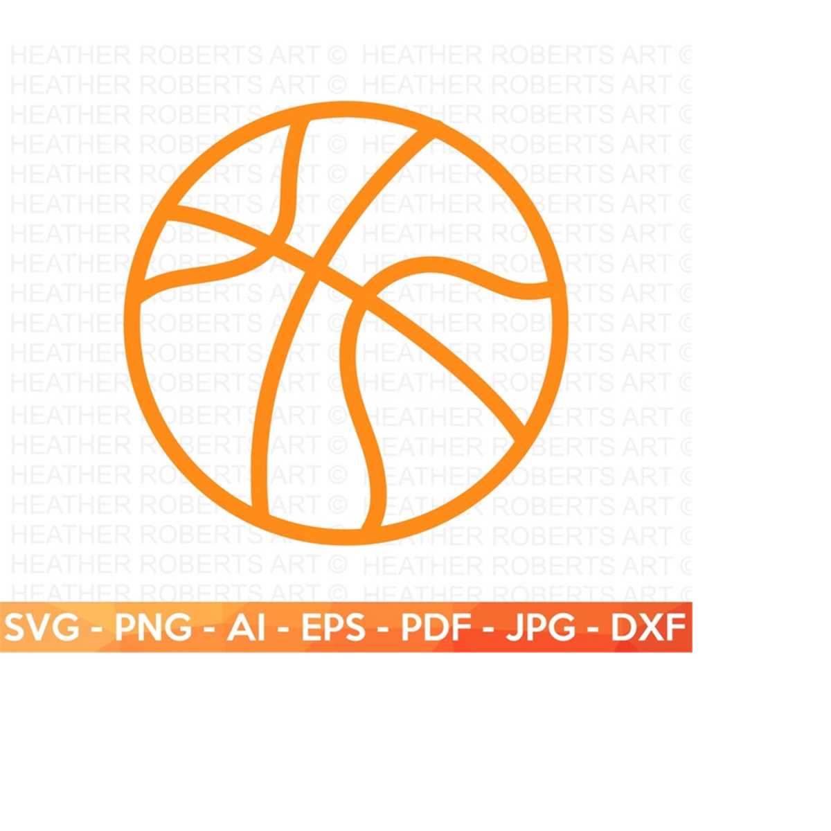 Basketball Outline Svg | Inspire Uplift