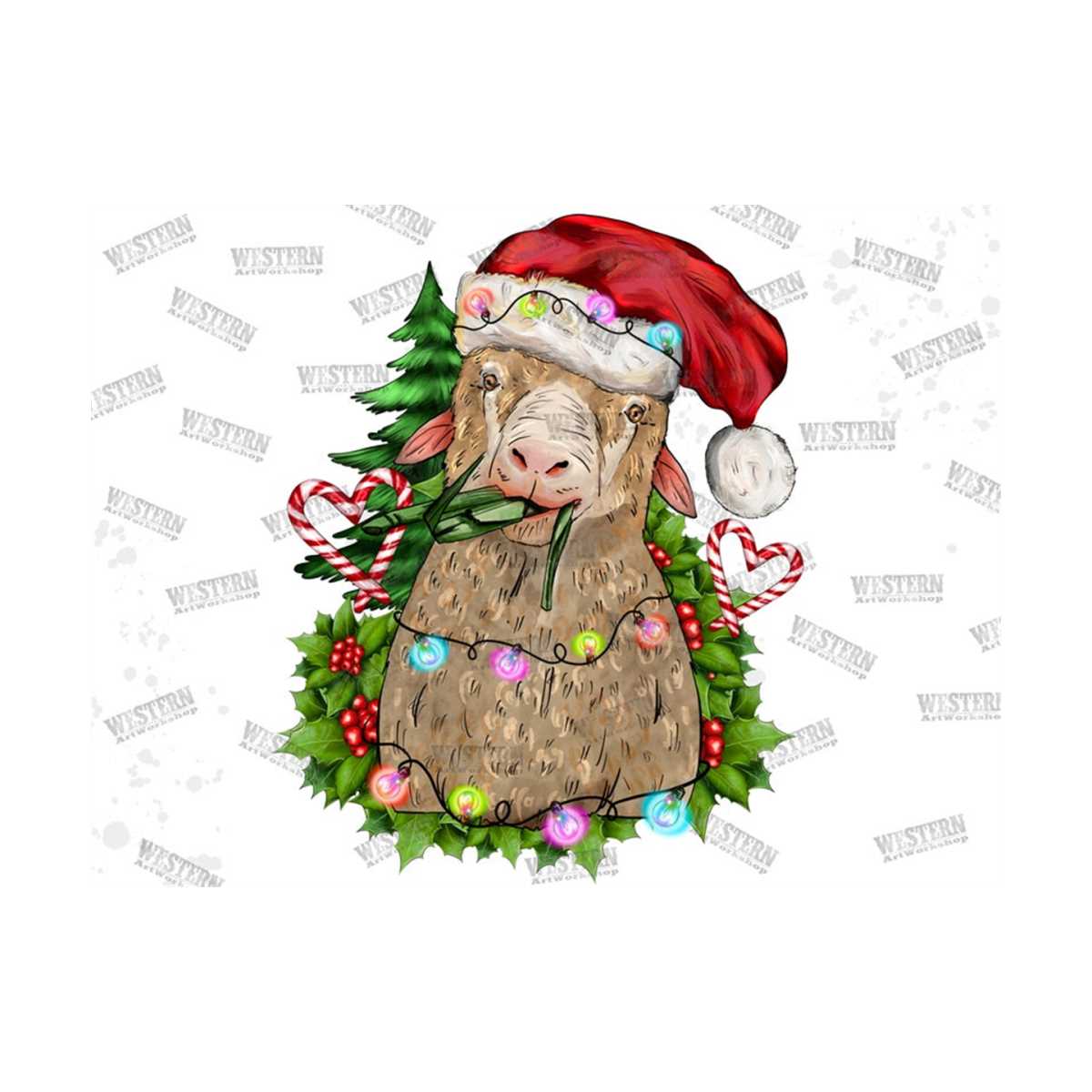 Christmas Sheep Png,Sublimation Design, Merry Christmas Png, | Inspire ...