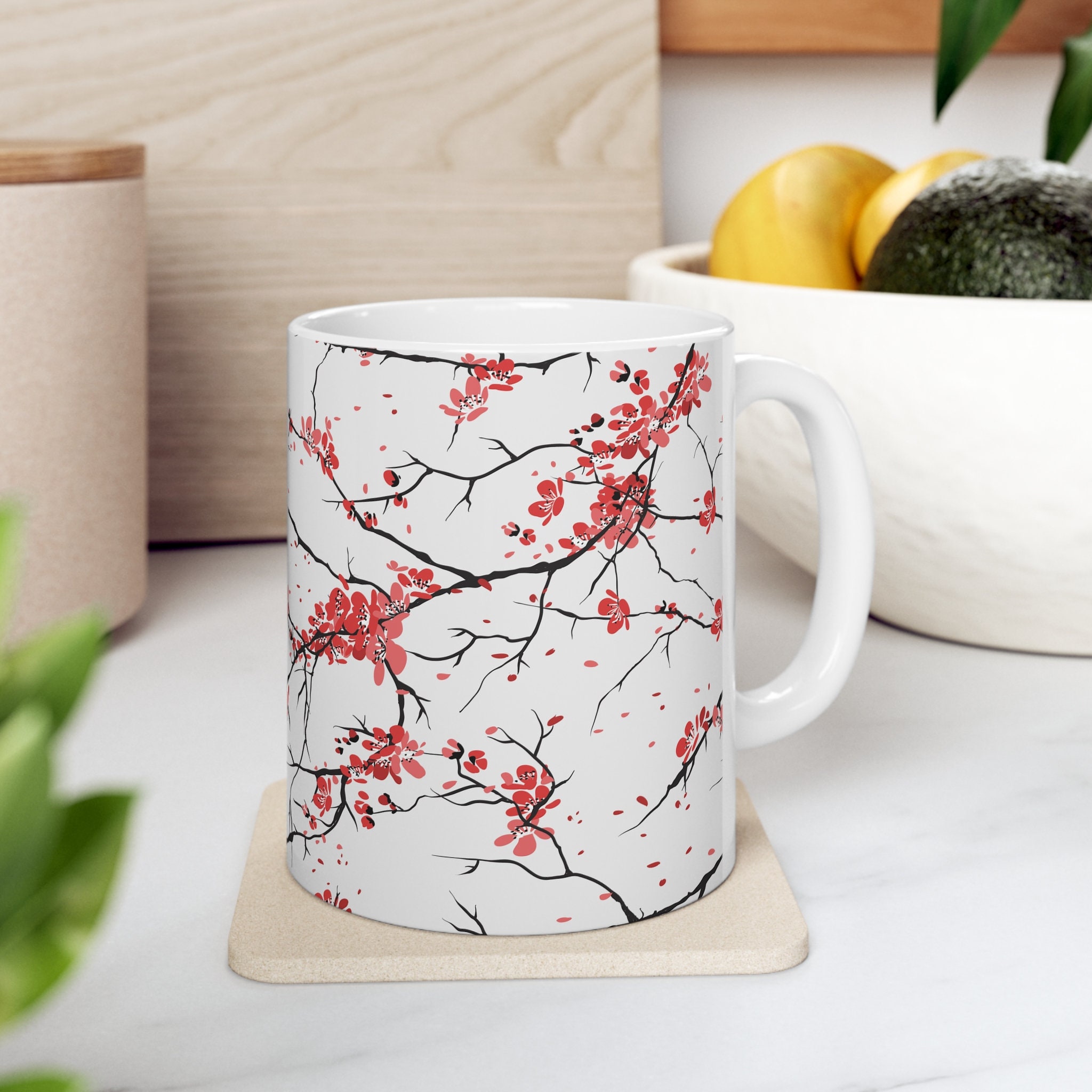 Cherry Blossom Beauty Mug Elegance in Bloom | Inspire Uplift