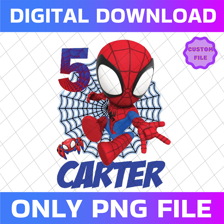 Personalized Spidey and His Amazing Friends Birthday Png, Bo - Inspire ...