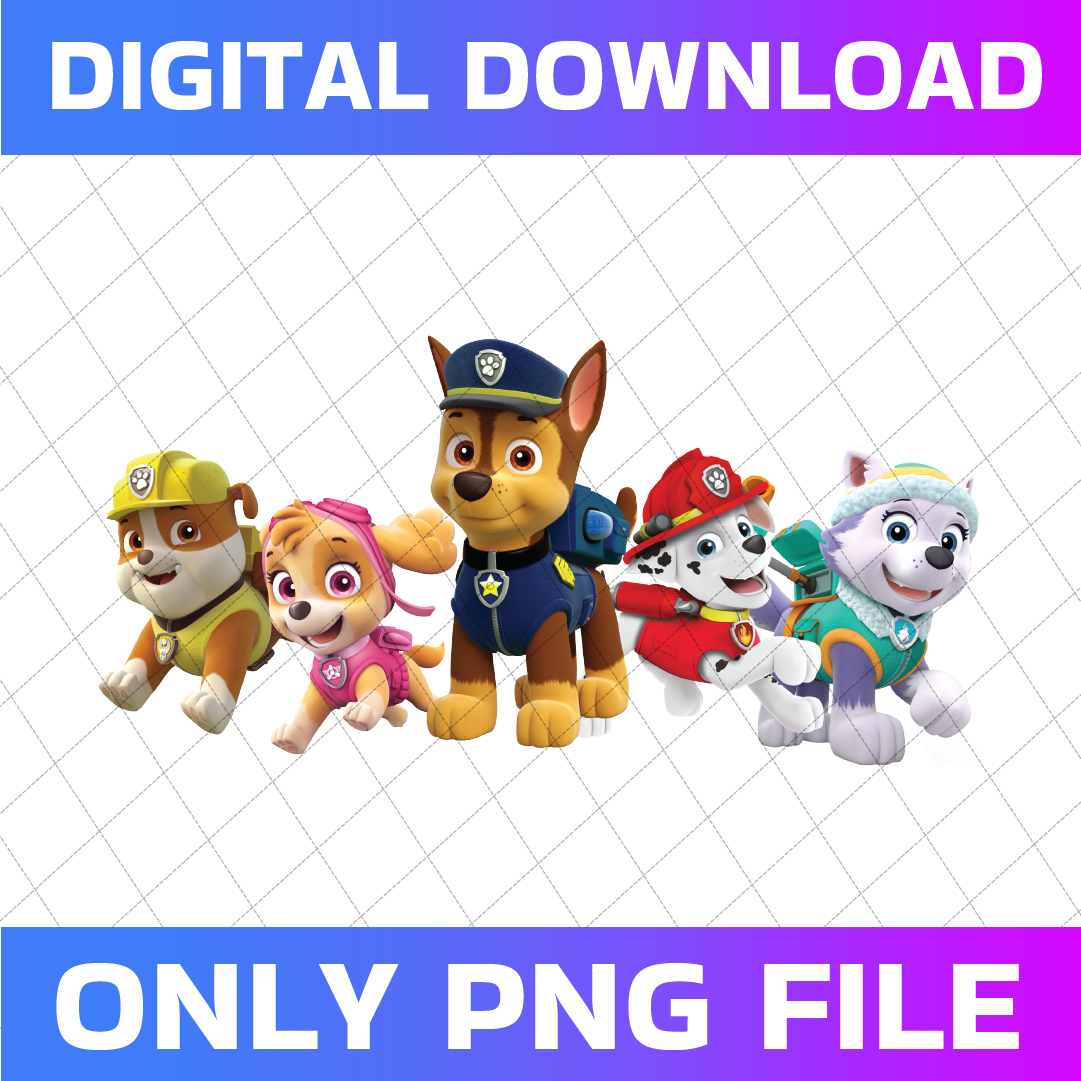 Paw Dogs Png, Paw Patrol Png, Pup Patrol Png, Dog Party Png | Inspire ...
