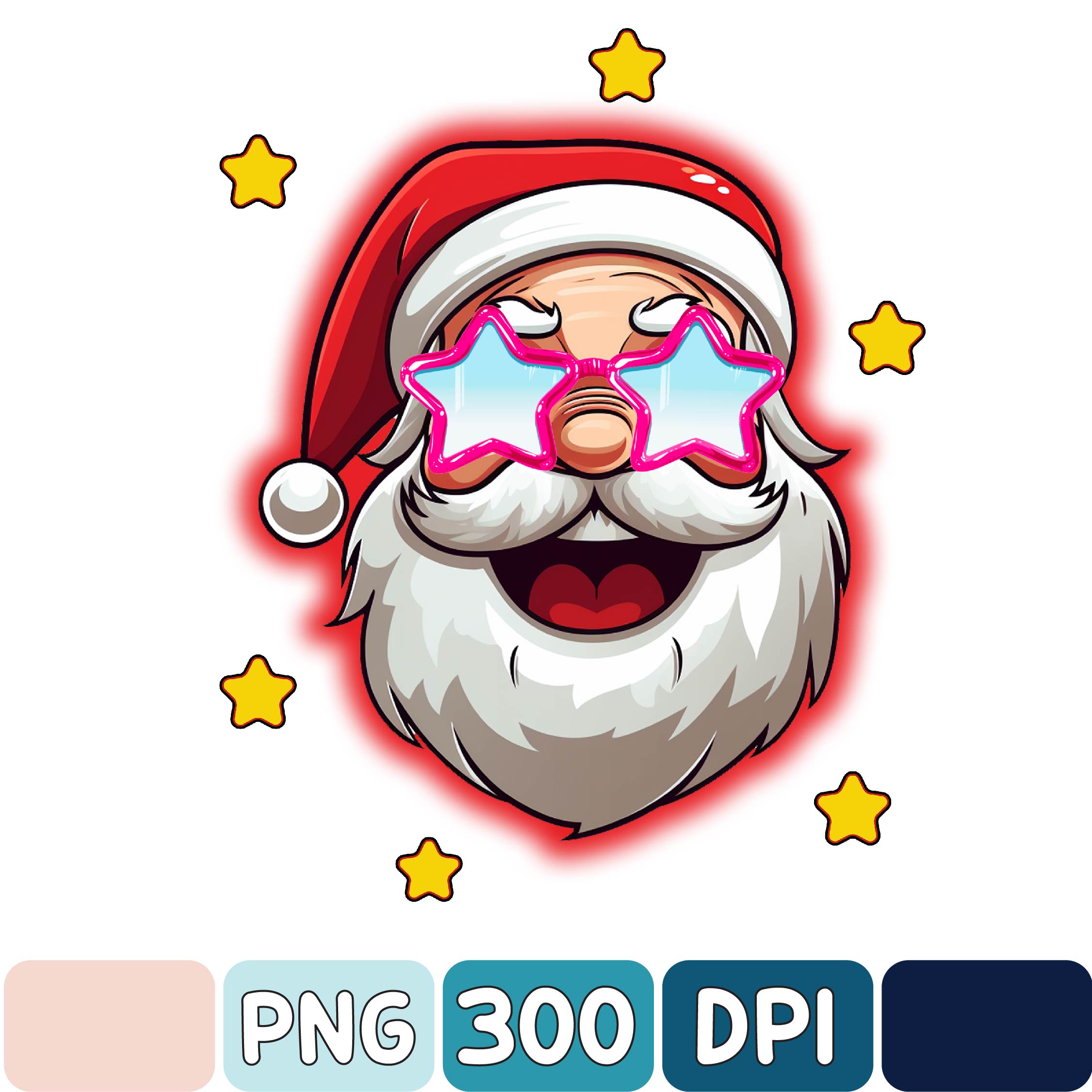 Pink Santa Trendy Christmas Png, Commercial Use, Preppy Sant | Inspire ...