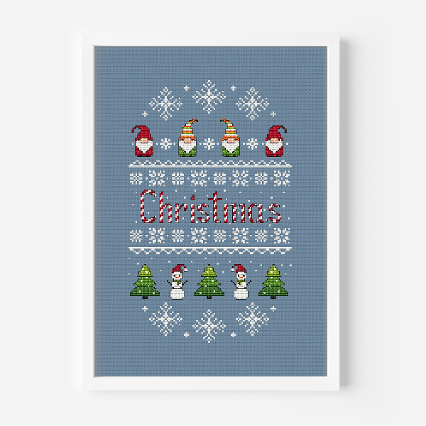 Christmas Ornament Cross Stitch Pattern PDF Snowman Counted | Inspire ...