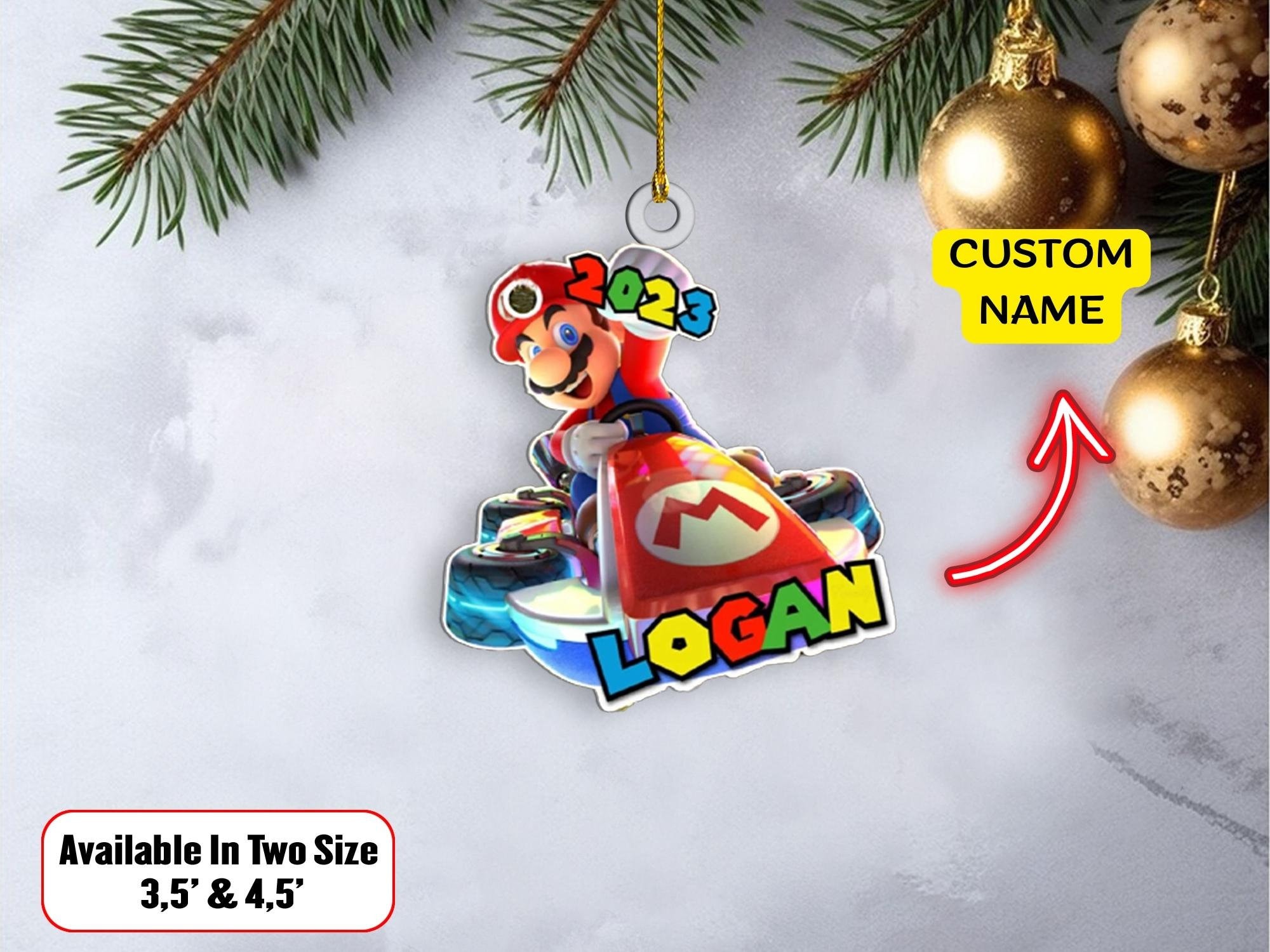Personalized Super Mario Game Christmas Ornament, Super Mari - Inspire ...