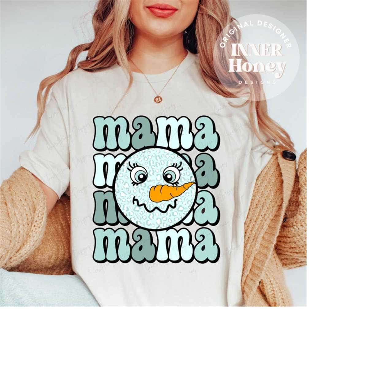 Retro mama png for sublimation, Snowman png, Christmas mama - Inspire ...