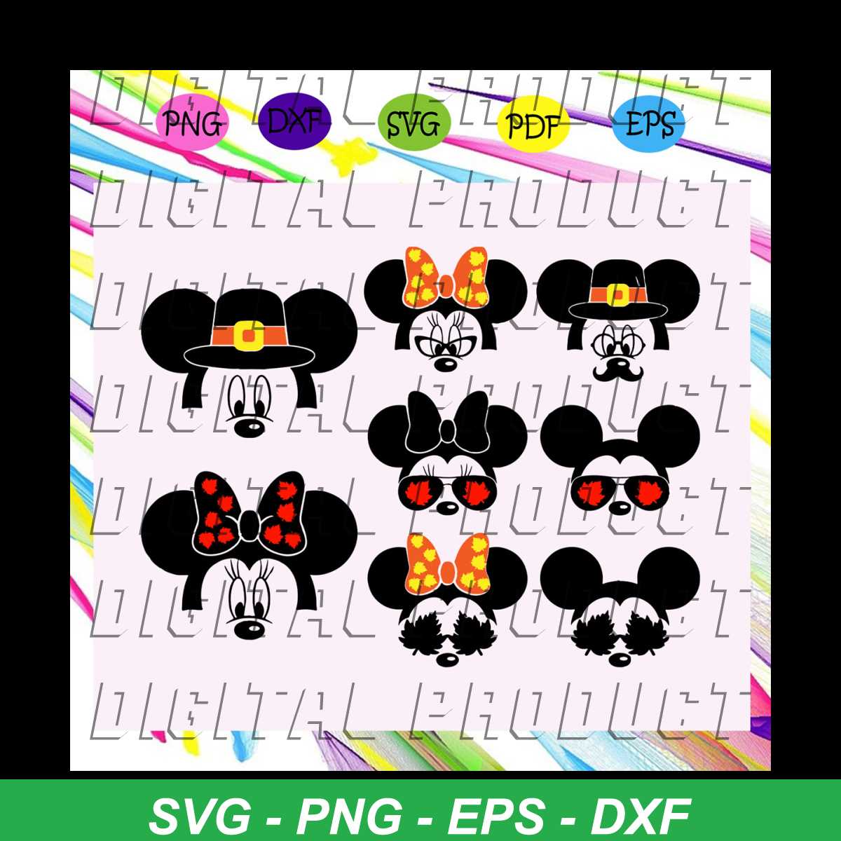 Mickey mouse glasses head face bundle svg, Mickey svg, micke | Inspire ...