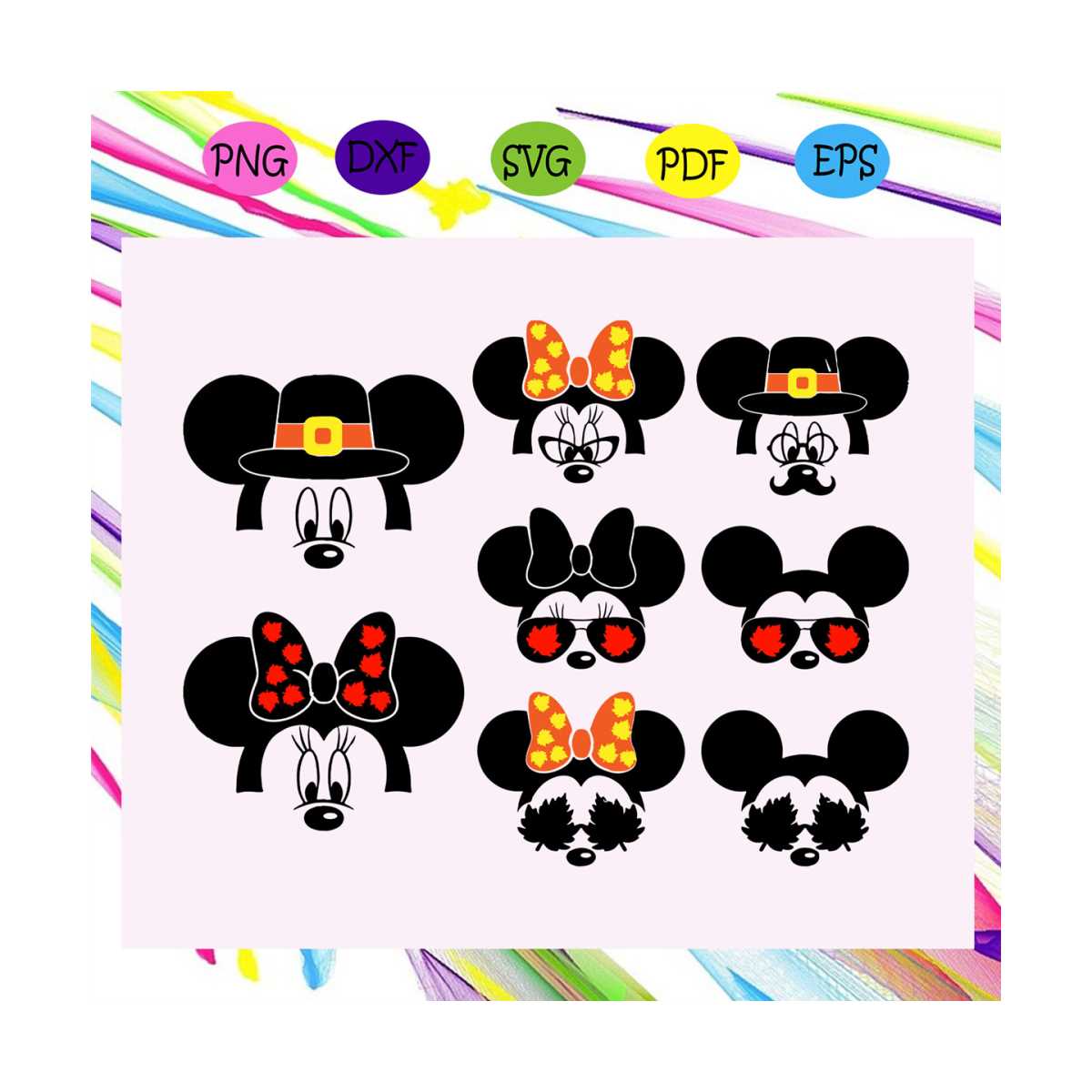 Mickey mouse glasses head face bundle svg, Mickey svg, micke | Inspire ...