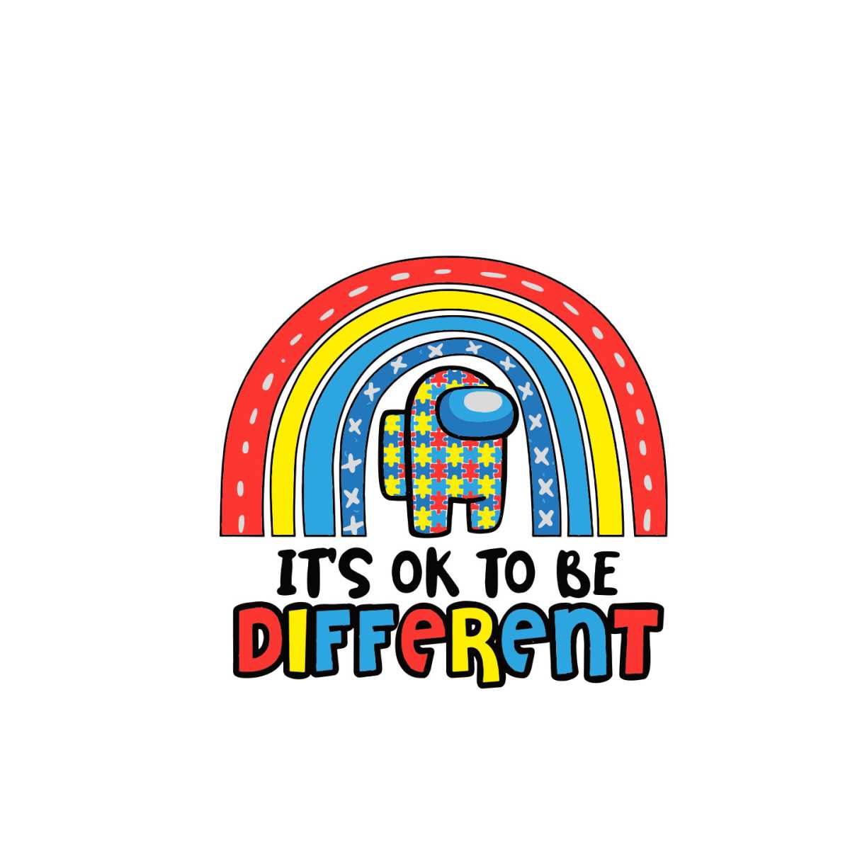 Among Us Its Ok To Be Different Svg, Autism Svg, Autism Awar - Inspire Uplift