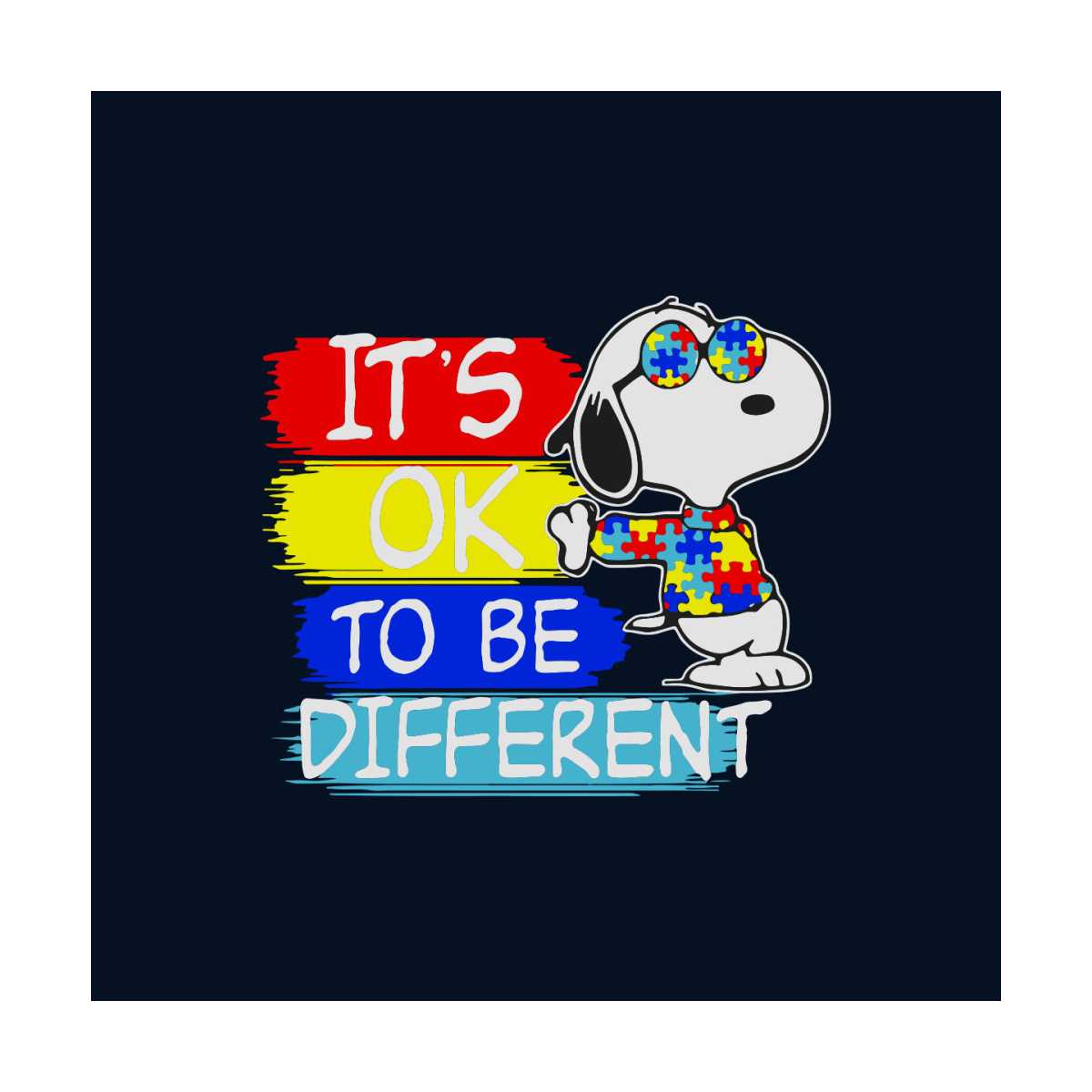 Snoopy Its Ok To Be Different Autism Awareness Svg, Autism S | Inspire ...