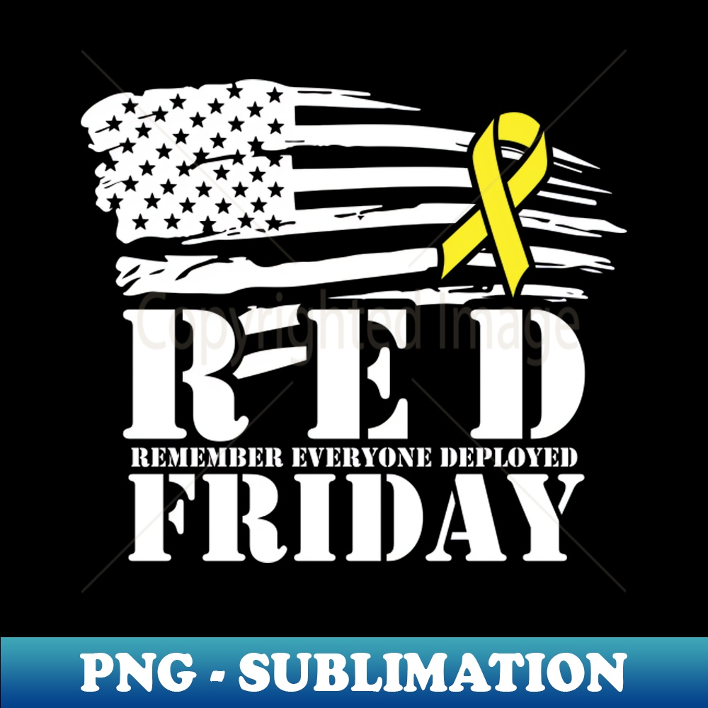 RED Friday - Flag and Ribbon - Elegant Sublimation PNG Downl - Inspire ...