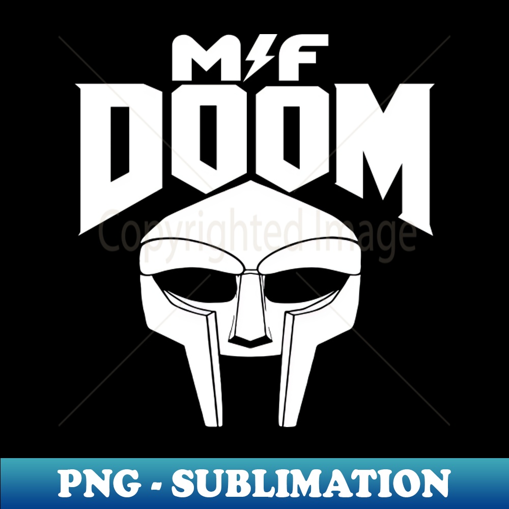 MF DOOM - White Text - Signature Sublimation PNG File - Spic - Inspire Uplift