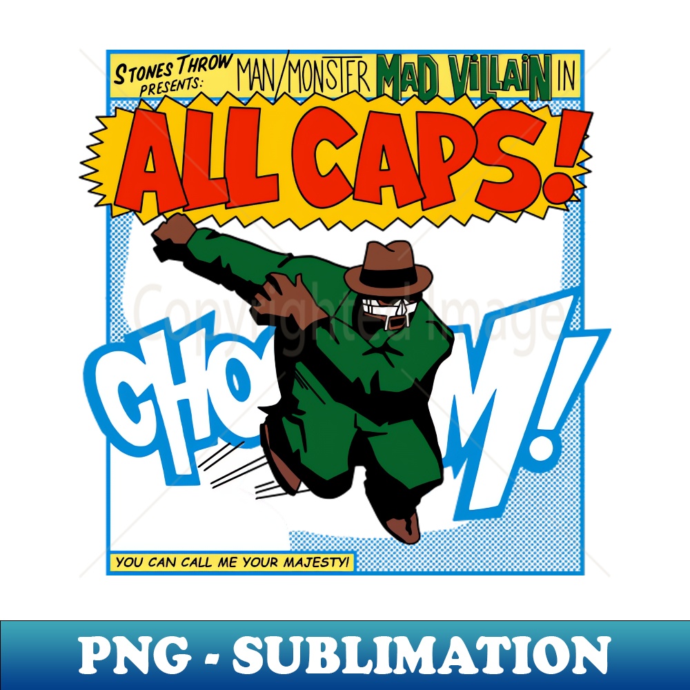 mf doom all caps - High-Resolution PNG Sublimation File - Vi - Inspire ...