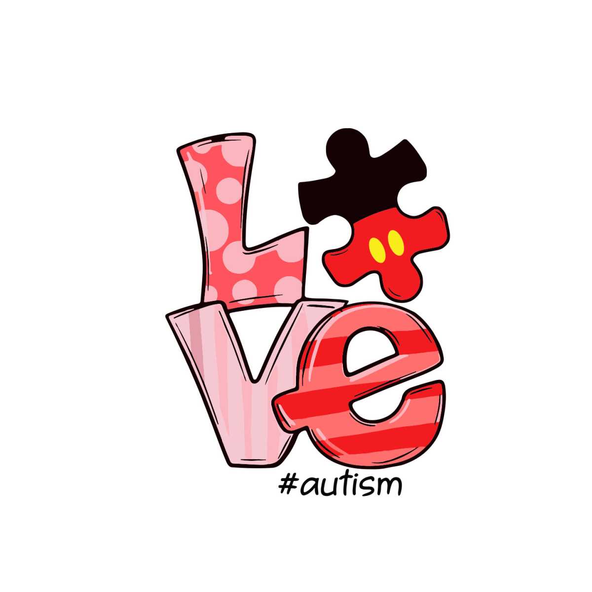 Love Autism Disney Svg, Autism Svg, Awareness Svg, Autism Aw | Inspire ...
