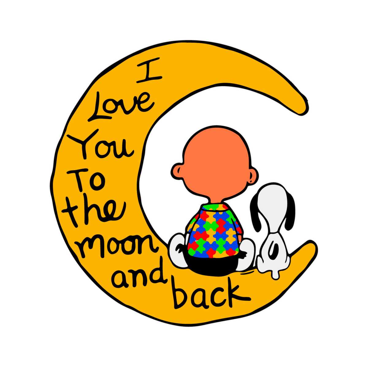 I Love You To The Moon And Back Snoopy Autism Svg, Autism Sv | Inspire ...