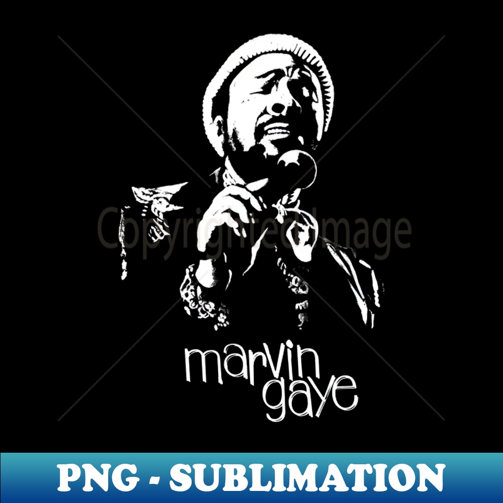 Marvin Gaye white - PNG Transparent Sublimation File - Perfe - Inspire ...