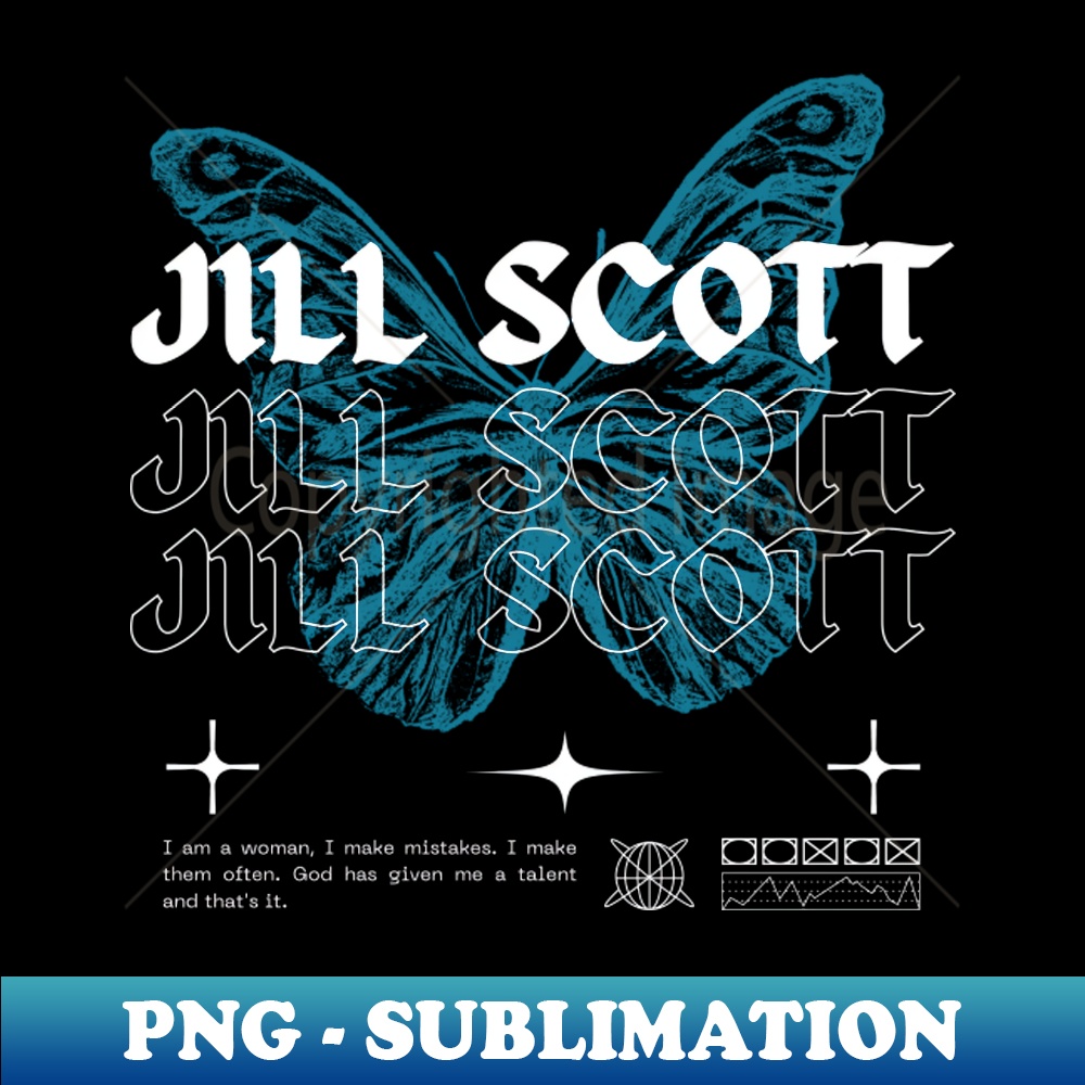 Jill Scott Butterfly - Elegant Sublimation PNG Download - P | Inspire ...