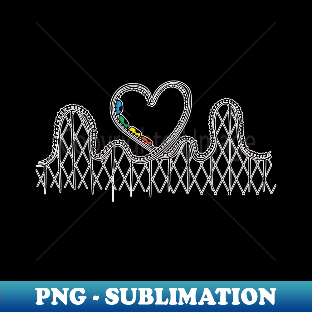 Rollercoaster Heart - Aesthetic Sublimation Digital File - B - Inspire ...