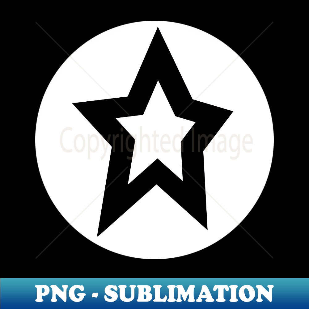 Small White Star White Circle Graphic - Aesthetic Sublimatio - Inspire ...