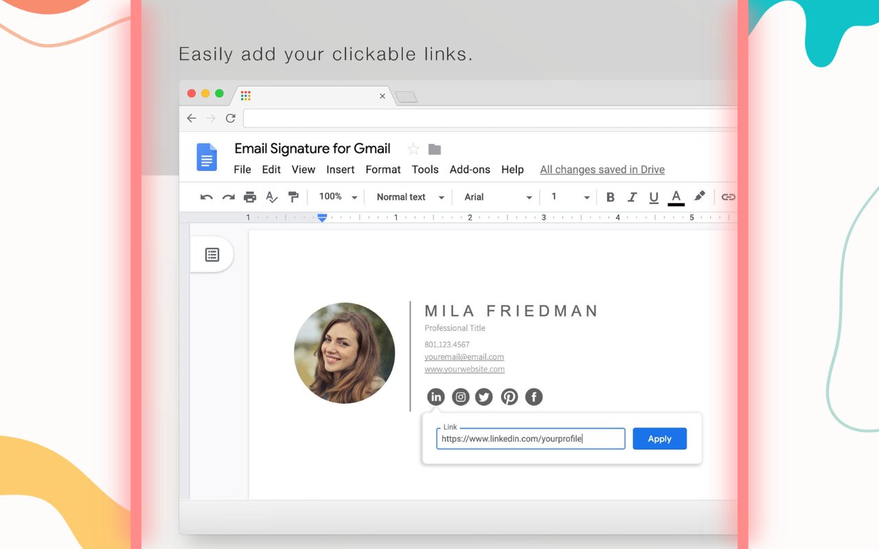 Gmail Email Signature Template A Modern Email Signature - Inspire Uplift