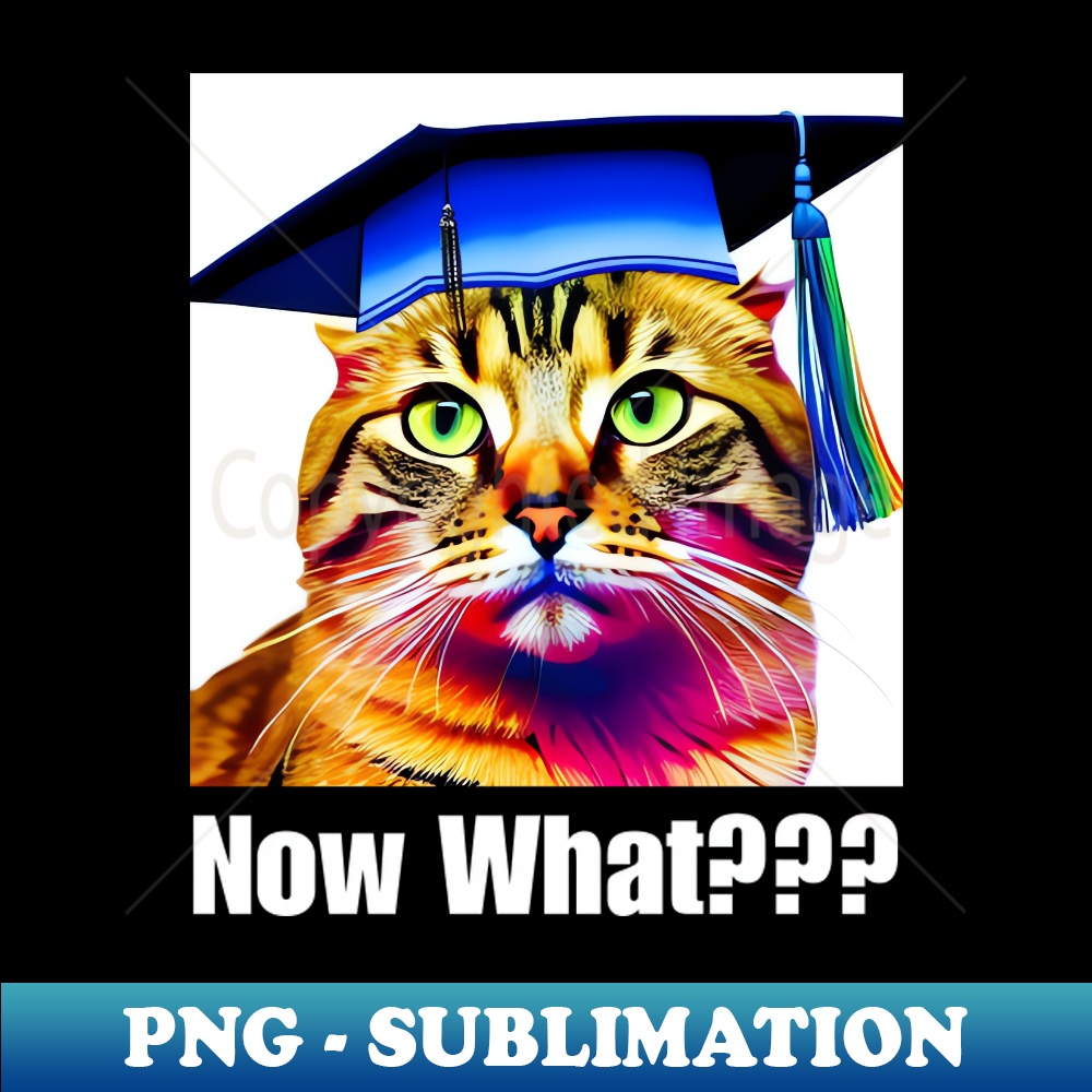 Now What Clueless Cat - Graduation Design - PNG Transparent | Inspire ...