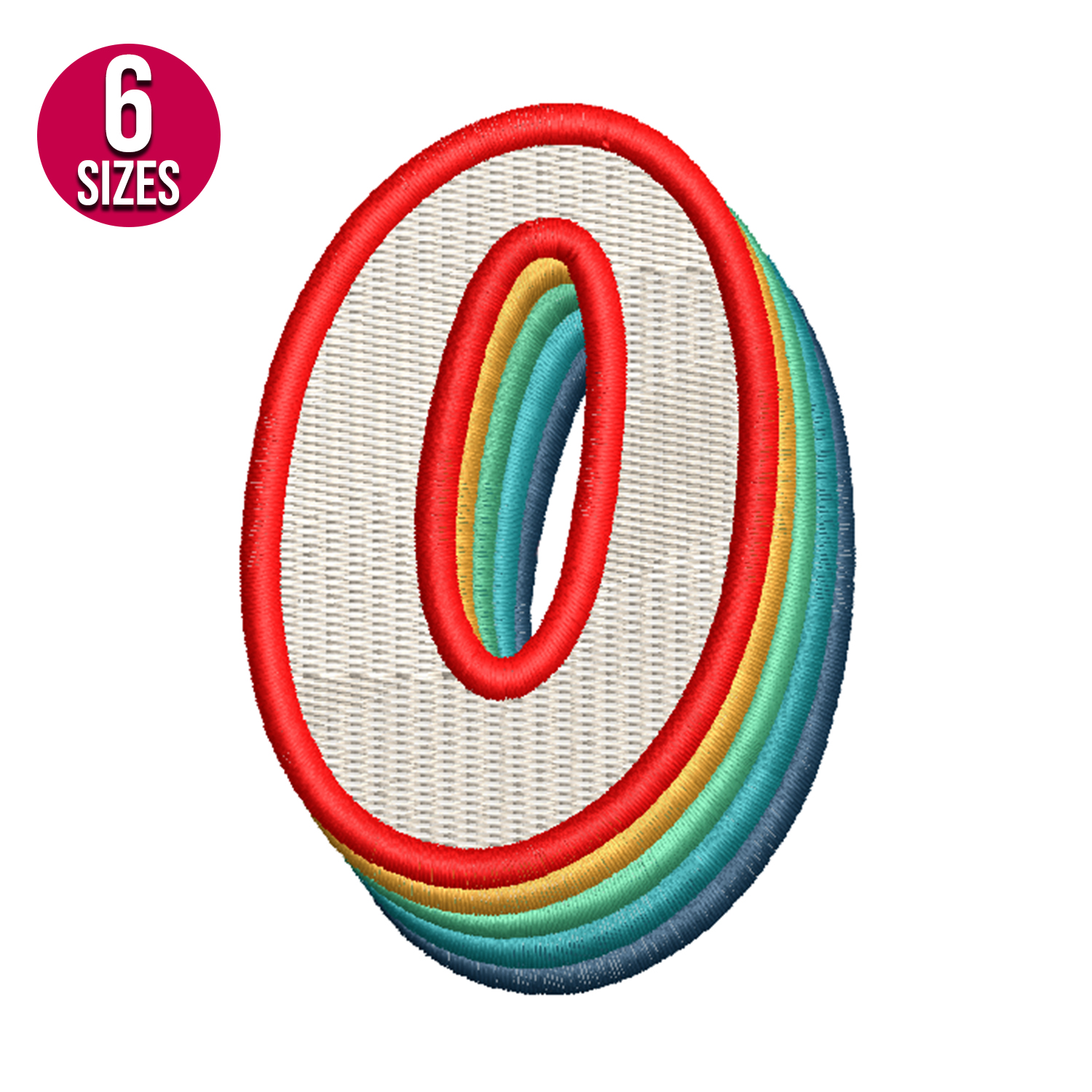 Retro Number Zero 0 embroidery design, Machine embroidery pa | Inspire ...