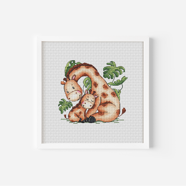 Giraffes Cross Stitch Pattern PDF, Animal Embroidery, Giraff | Inspire ...